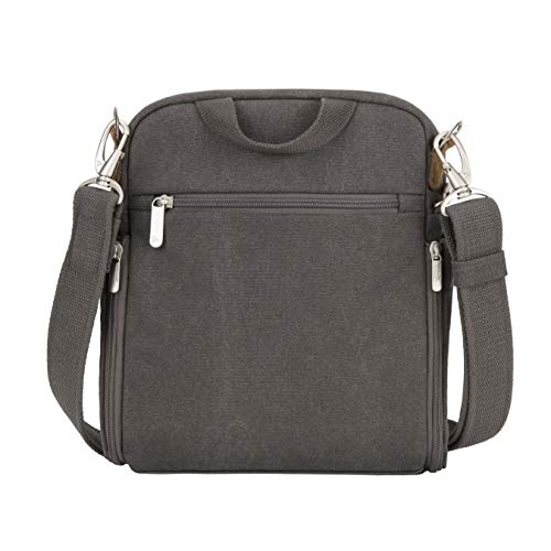 Travelon Anti-Theft Heritage Tour Bag, Pewter - 33074 540 9 x 11.5 x 3