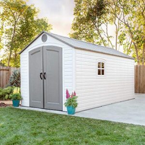 Lifetime 60075 8 x 15 Ft. Outdoor Storage Shed, Desert Sand