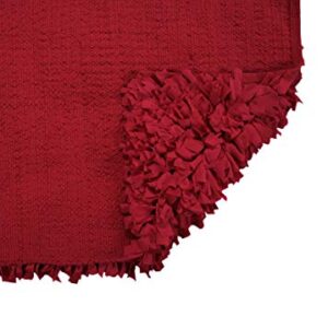 Home Weavers Bella Premium is Unique Soft Fluffy Jersey Shag Accent and Area Rug Ideal for Kitchen Living Space Bedroom or Kids Room 100% Polyester in Vibrant Colors, 36" Round, Red