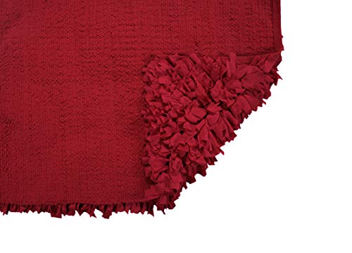 Home Weavers Bella Premium is Unique Soft Fluffy Jersey Shag Accent and Area Rug Ideal for Kitchen Living Space Bedroom or Kids Room 100% Polyester in Vibrant Colors, 36" Round, Red