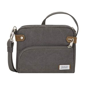 travelon anti-theft heritage crossbody bag, pewter