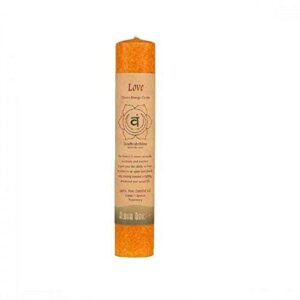 aloha bay chakra pillar love candle, 1 ea, orange