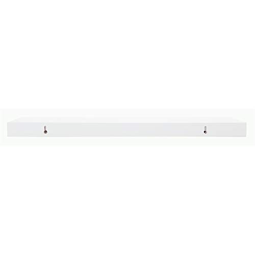 Kiera Grace Kieragrace Modern Shelves Maine Simple & Classic Single Decorative Engineered Wood Floating Wall Shelf for Home, Room, & Office, 24" L x 5" W x 1.5" H, White, Inch