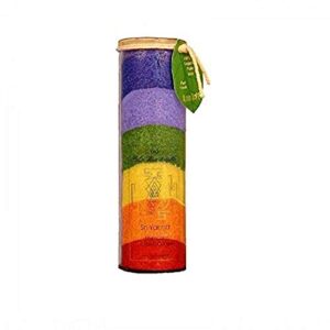 aloha bay unscented chakra jar rainbow sri yantra candle (826792)