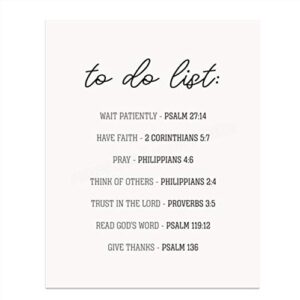 spiritual”to do list”- bible verse wall art-8×10″- scripture wall art- ready to frame. home décor, office décor-christian wall art. perfect inspirational & encouraging verses to get you thru any day!