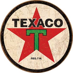 tin signs tsn1798-brk texaco round, 11.75 x 11.75 x 0.1 inches