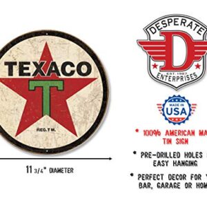 Tin Signs TSN1798-BRK Texaco Round, 11.75 x 11.75 x 0.1 inches