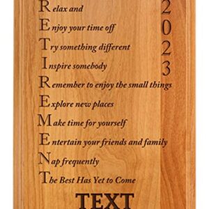 Personalized Retirement Plaque 2023 Custom Name Acrostic Poem Retirement Gifts Women Men Retirement Party 7x9 Oak Wood Custom Engraved Plaque Wood