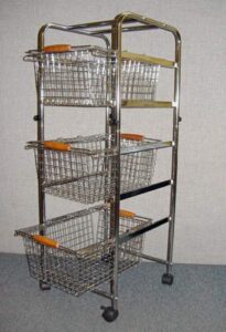 storage basket cart new 3 tier wire rolling with swivel and locking casters