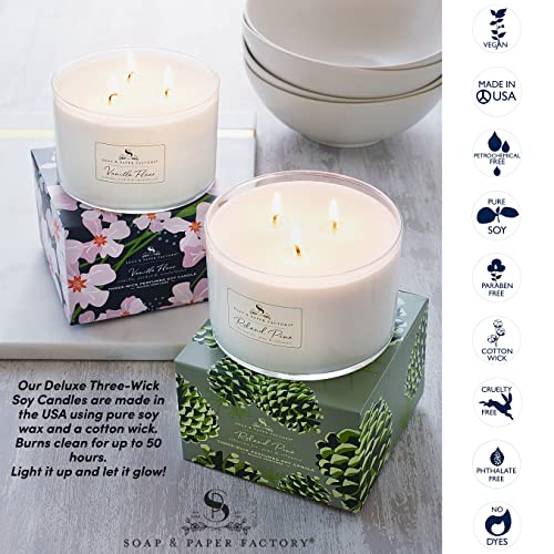 Soap & Paper Factory Roland Pine 18 oz Three-Wick Soy Candle