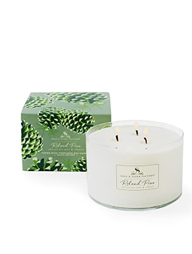 Soap & Paper Factory Roland Pine 18 oz Three-Wick Soy Candle