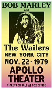 per diem printing bob marley & the wailers – apollo theatre new york city – 13”x22” vintage style showprint poster – home nostalgia decor – wall art print – concert bill