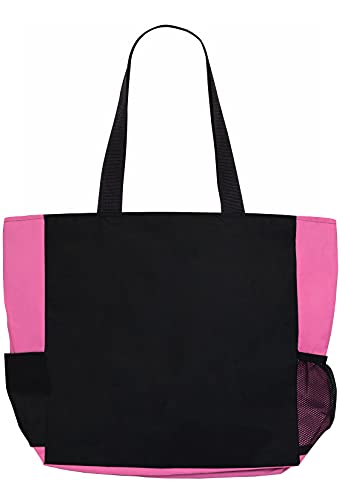 Fight Like a Girl Knockout Dakota 5-Pocket Tote Bag for Breast Cancer Awareness - Pink