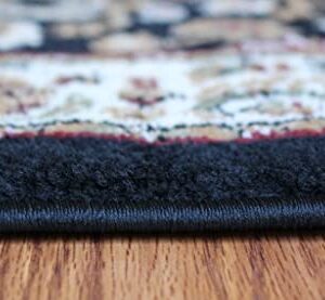 Bellagio Traditional Area Rug Runner 32 Inch X 15 Feet 10 Inch Black 401