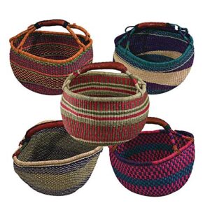 omaqa africa handmade bolga basket – large | home decoration