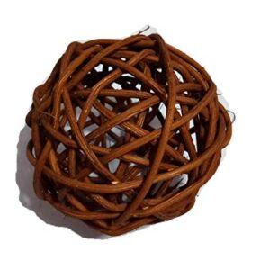 Bag of Brown Natural Wicker 4" dia Twig Orbs Balls - Bag of 9