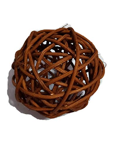 Bag of Brown Natural Wicker 4" dia Twig Orbs Balls - Bag of 9