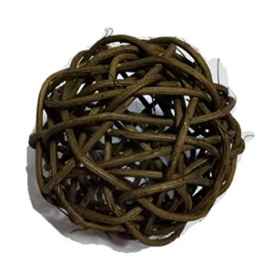 Bag of Brown Natural Wicker 4" dia Twig Orbs Balls - Bag of 9