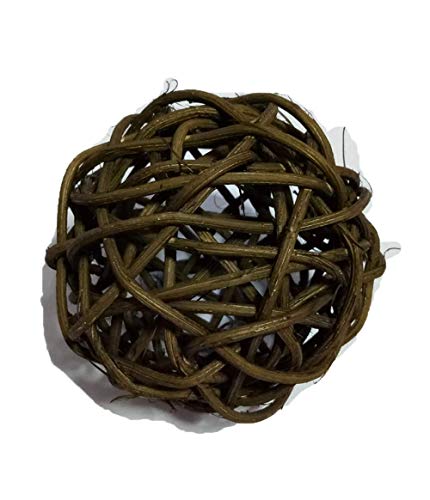 Bag of Brown Natural Wicker 4" dia Twig Orbs Balls - Bag of 9