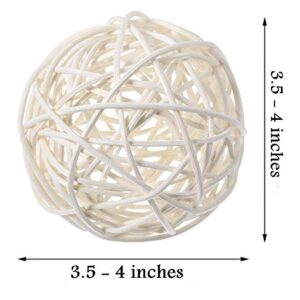 Bag of Brown Natural Wicker 4" dia Twig Orbs Balls - Bag of 9