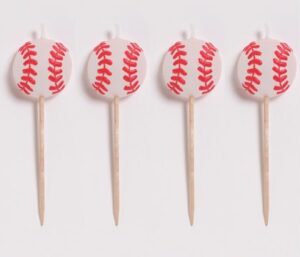 all-star baseball birthday candles, 4ct