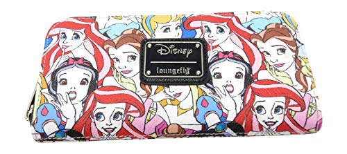 Loungefly Disney Princesses Classic Print Pebble Wallet, Multi, One Size