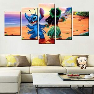 VINMEN 5 Panel HD Print Movie Characters Canvas Painting Poster Wall Art Painting Home Decor Kids Room Bedroom Photo, 20X35 20X45 20X55 cm