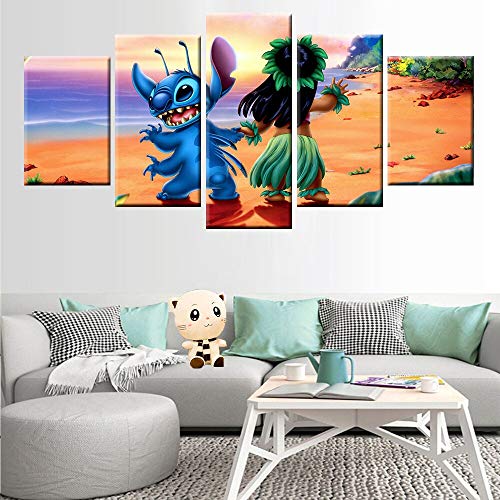 VINMEN 5 Panel HD Print Movie Characters Canvas Painting Poster Wall Art Painting Home Decor Kids Room Bedroom Photo, 20X35 20X45 20X55 cm