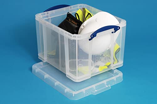 Really Useful Storage Box 35 Litre Clear in Card Ref 35CCB