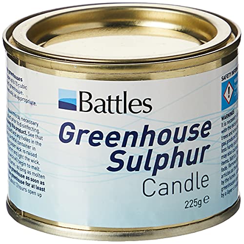 Sulphur Battles Greenhouse Sulpur Candle, 225 g,White