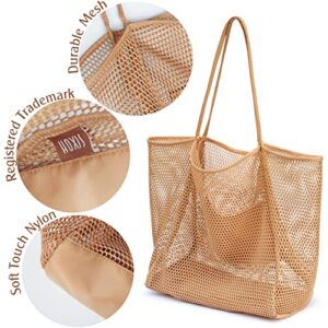 Mesh Beach Tote Womens Shoulder Handbag