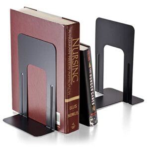 Officemate Non-Skid Bookends, 9”, Non-Skid Base, Chip Proof Enamel Coating (93051)