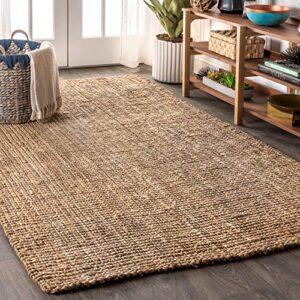 jonathan y pata hand woven chunky jute natural 8 ft. x 10 ft. area-rug, farmhouse, easy-cleaning, for bedroom, kitchen, living room,nrf102a-8