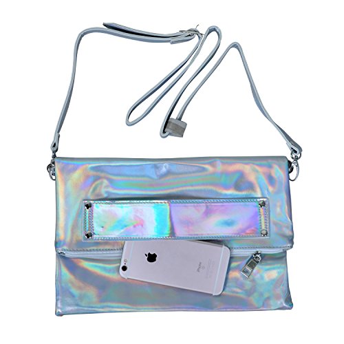 EBTOYS Crossbody Shoulder Bag Handbag Clutch Bag Holographic PU bag for Women Girls