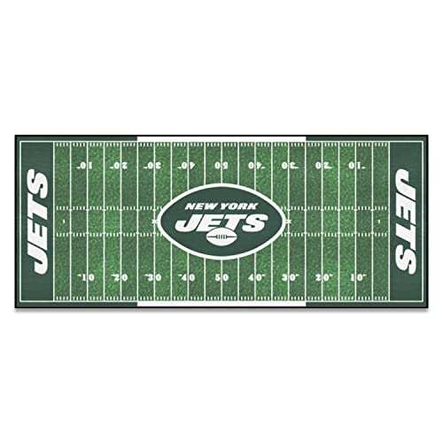 FANMATS 7362 New York Jets Field Runner Rug - 30in. x 72in.