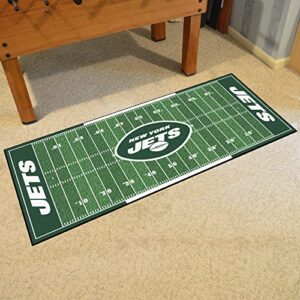 FANMATS 7362 New York Jets Field Runner Rug - 30in. x 72in.