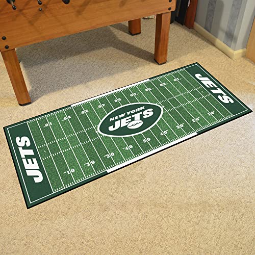 FANMATS 7362 New York Jets Field Runner Rug - 30in. x 72in.