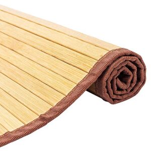 Bamboo Floor Mat 24" x 72",Natural Bamboo,Light Wood