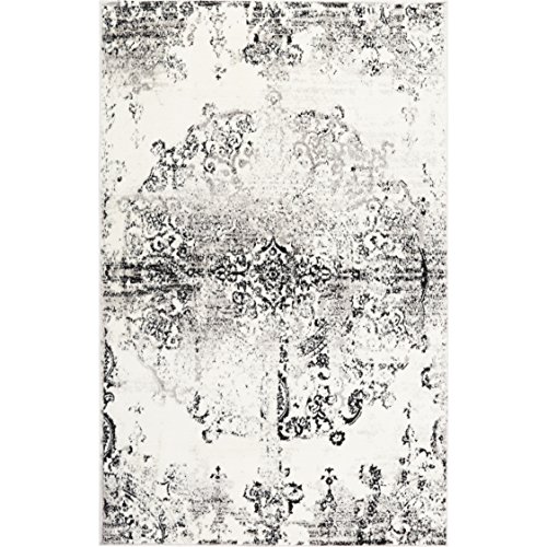 Home Dynamix Boho Makenna Area Rug, 3'3"x5'2" Rectangle, Ikat Ivory/Gray