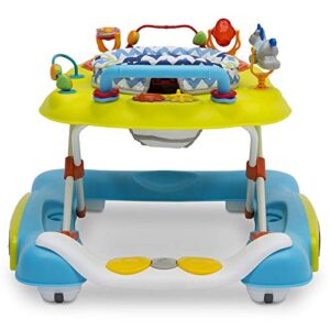 Delta Children 4-in-1 Discover & Play Musical Walker, Blue/Green