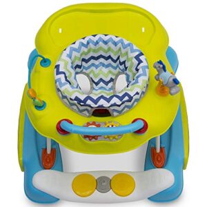 Delta Children 4-in-1 Discover & Play Musical Walker, Blue/Green