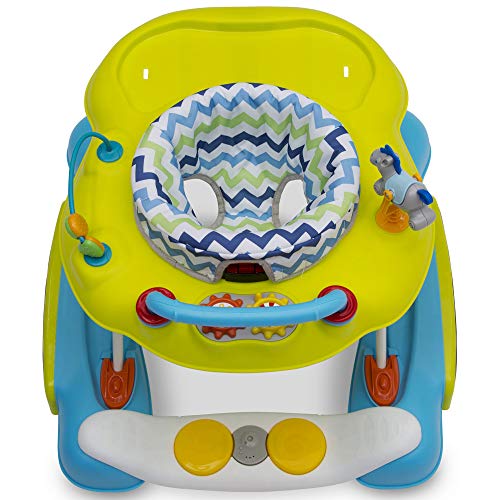 Delta Children 4-in-1 Discover & Play Musical Walker, Blue/Green