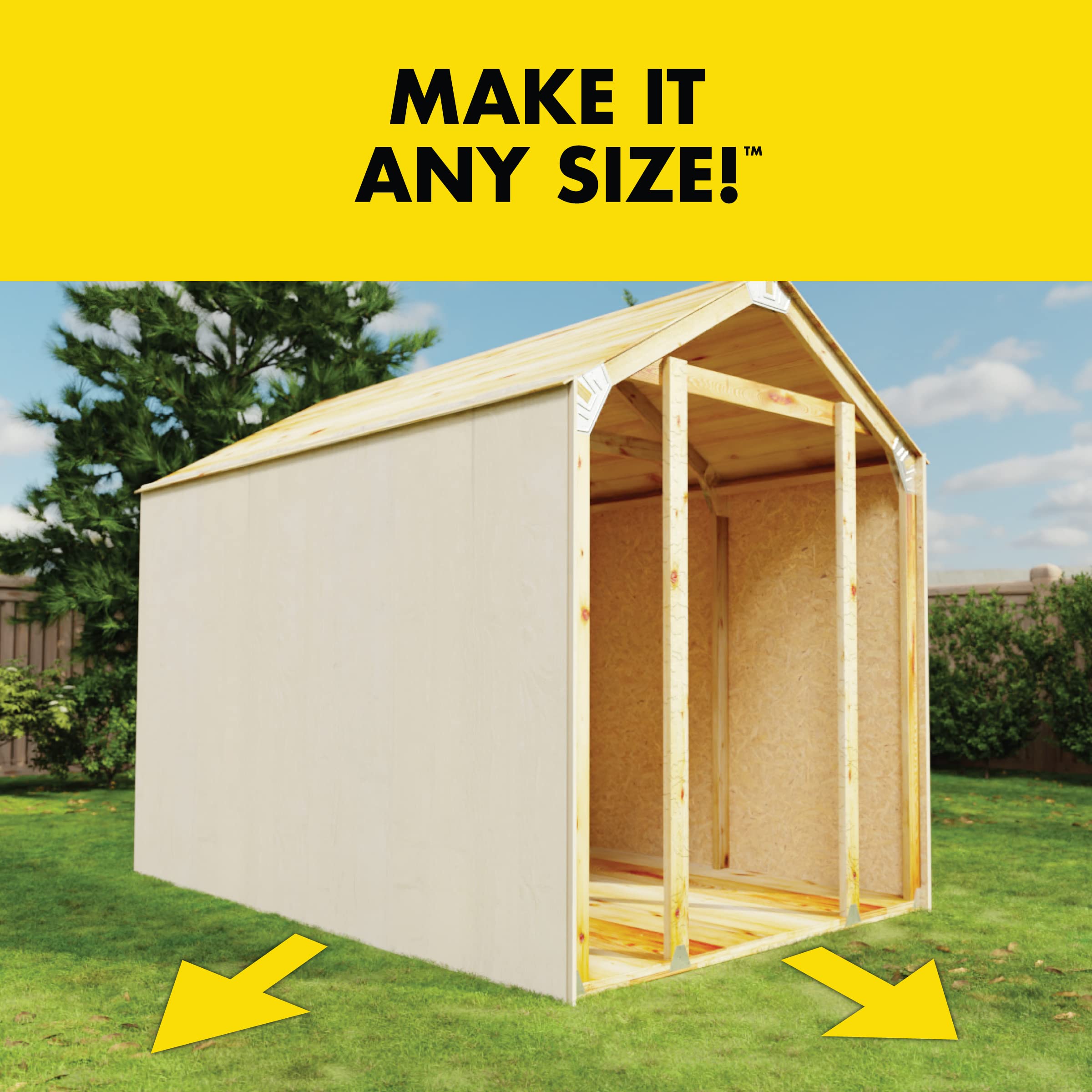 2x4basics 90192 Custom Shed Kit with Peak Roof, 2x4