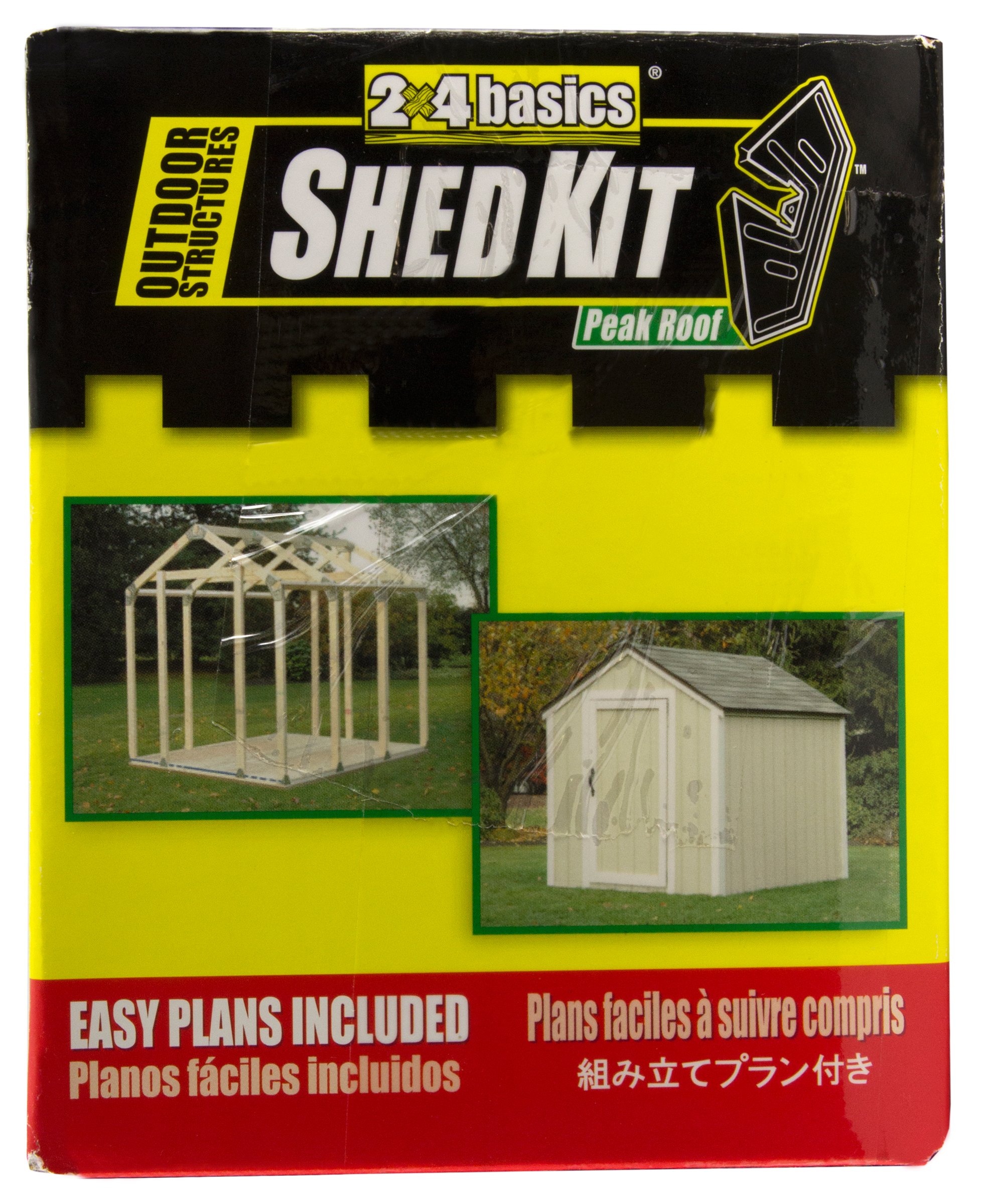 2x4basics 90192 Custom Shed Kit with Peak Roof, 2x4