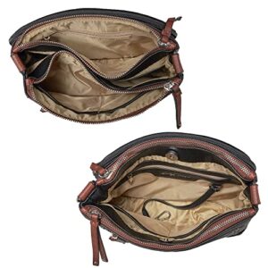 Lady Conceal Concealed Carry Purse - Hailey Crossbody (Mahogany)