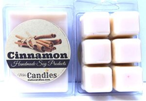 cinnamon 3.2 ounce pack of soy wax tarts – handmade scent brick, wickless candle