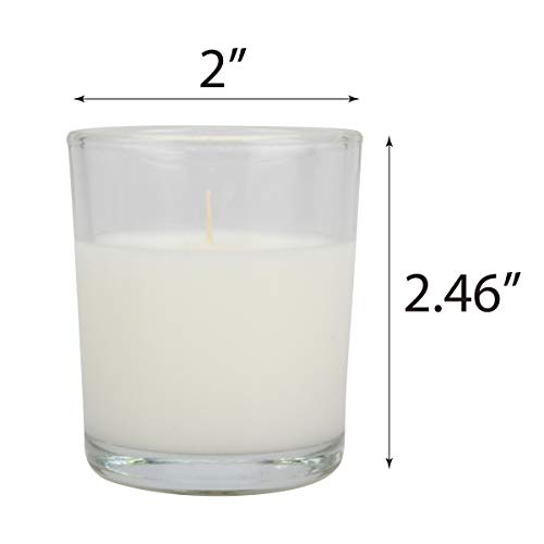 Stonebriar SB-SP-3210A 15 Hour Long Burning Unscented Wax Filled Votive Holders, 48 Pack, White