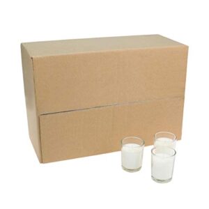 Stonebriar SB-SP-3210A 15 Hour Long Burning Unscented Wax Filled Votive Holders, 48 Pack, White