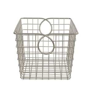 Spectrum Diversified Teardrop Small Wire Basket, Steel Versatile Storage & Organization Utility Tote, Cube Storage Bin for Home Organization