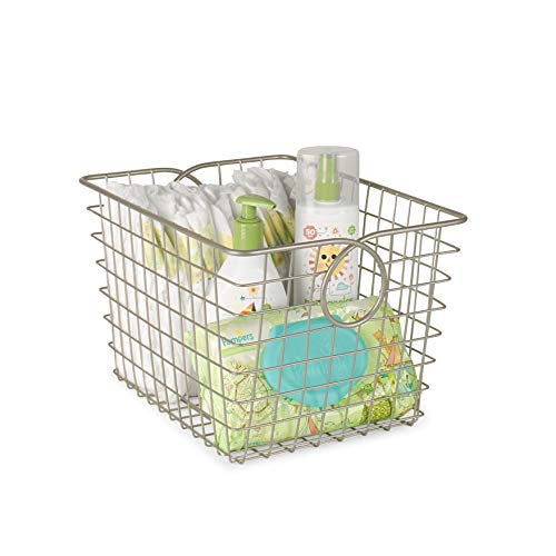 Spectrum Diversified Teardrop Small Wire Basket, Steel Versatile Storage & Organization Utility Tote, Cube Storage Bin for Home Organization